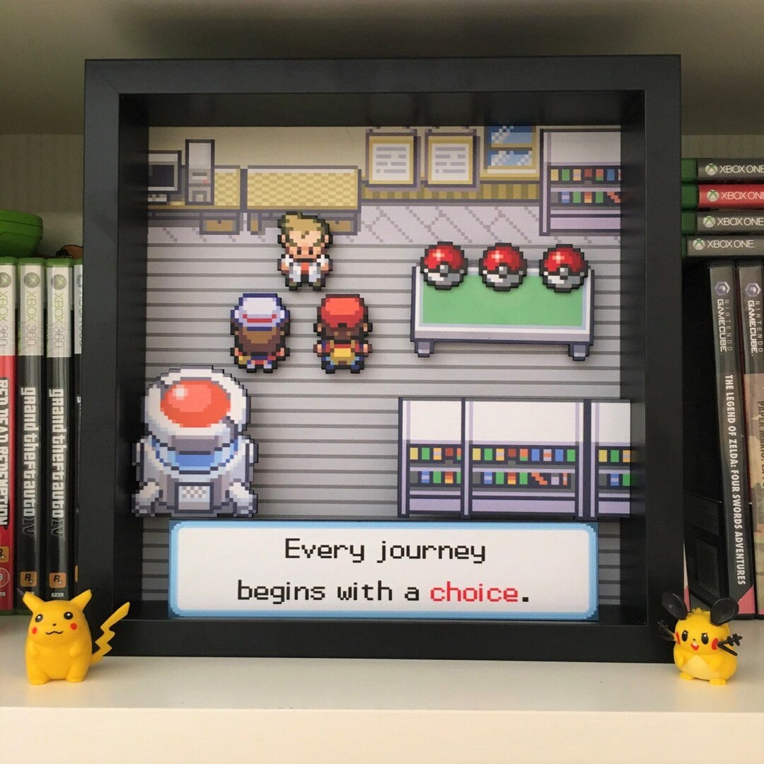 Handmade 3D Pokemon Shadow Box Diorama - Perfect Pokemon Gamer Gifts for Your Unique Home Decor ...