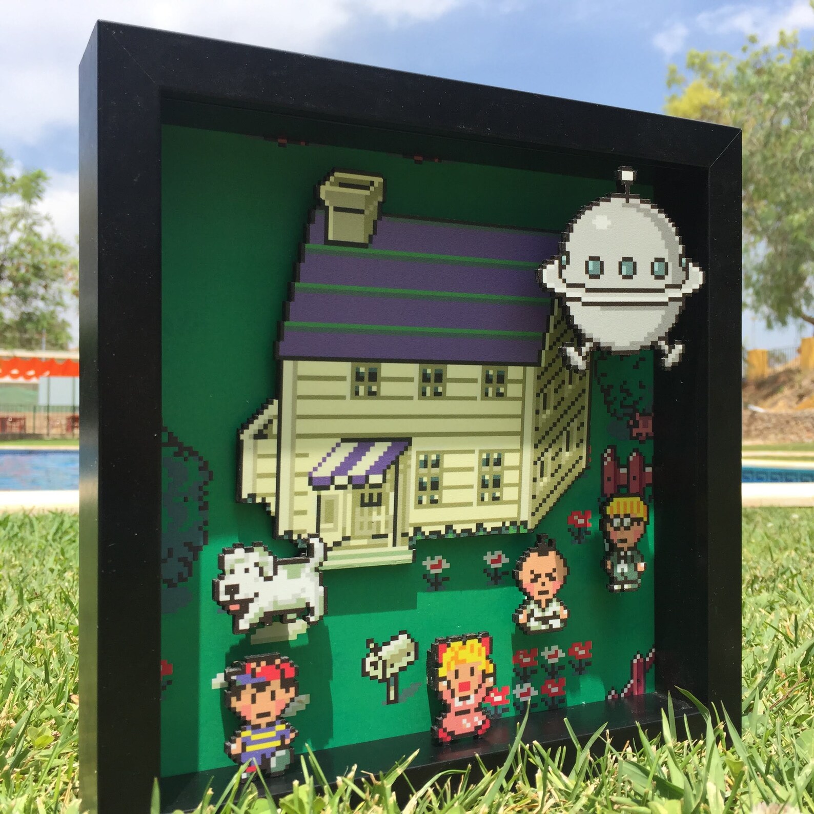 Mother earthbound Shadow Box Art Diorama Mother Video Game - Etsy