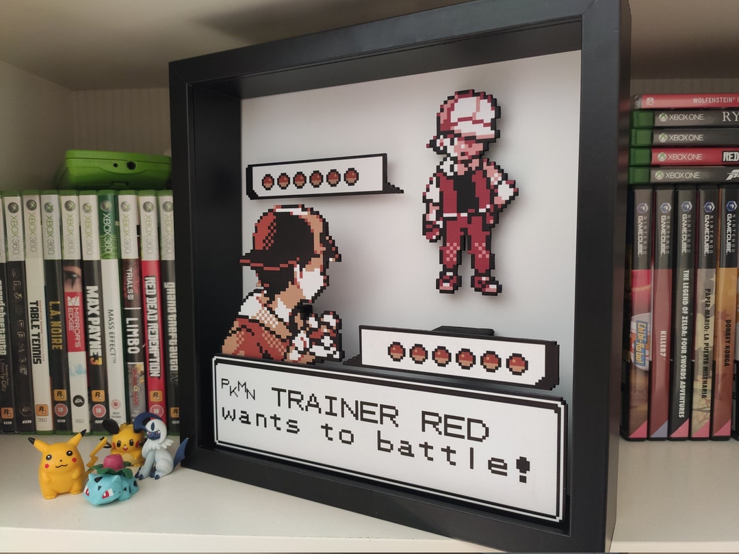 Pokemon Trainers Shadowbox for Nintendo Lover Box Gamer Diorama Pokemon ...