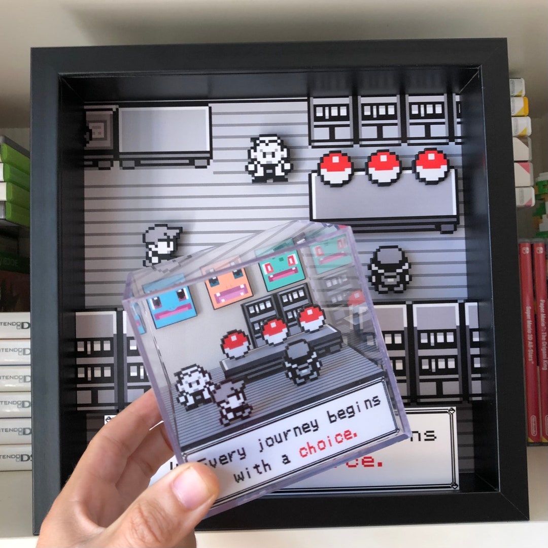 Pokemon Choose Red Blue Pokeballs Diorama Miniature Cube - Etsy