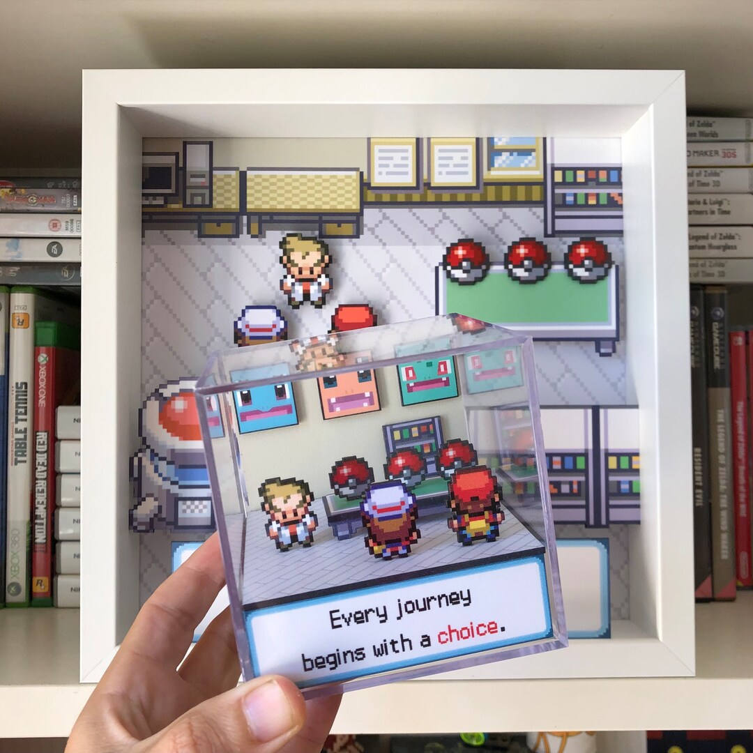 Pokemon Choose Pokeballs Firered Diorama Miniature Cube - Etsy UK