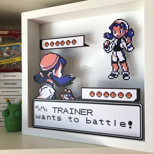 Pokemon Girls Shadowbox With Pokemon Girl Trainers Gamer Gift for Her ...