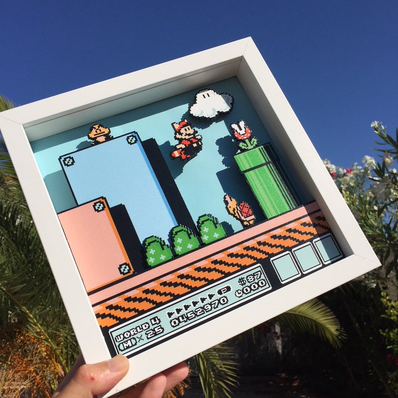 Mario Shadow Box - Etsy