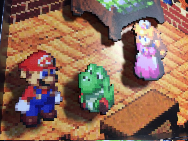 Super Mario RPG Shadow Box 3D Nintendo Pixel Art | Etsy