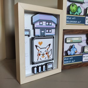 Pokemon Yellow Shadowbox / Arte Nintendo Con Pikachu - Etsy