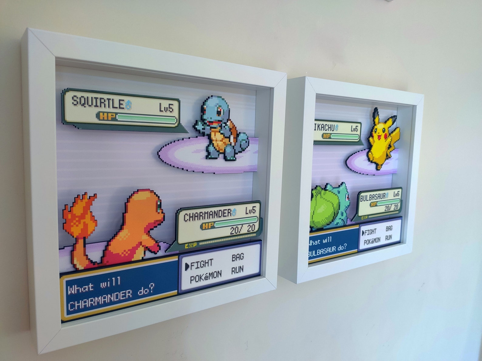 Pokemon Art Shadow Box With Charmander Nintendo Shadowbox | Etsy