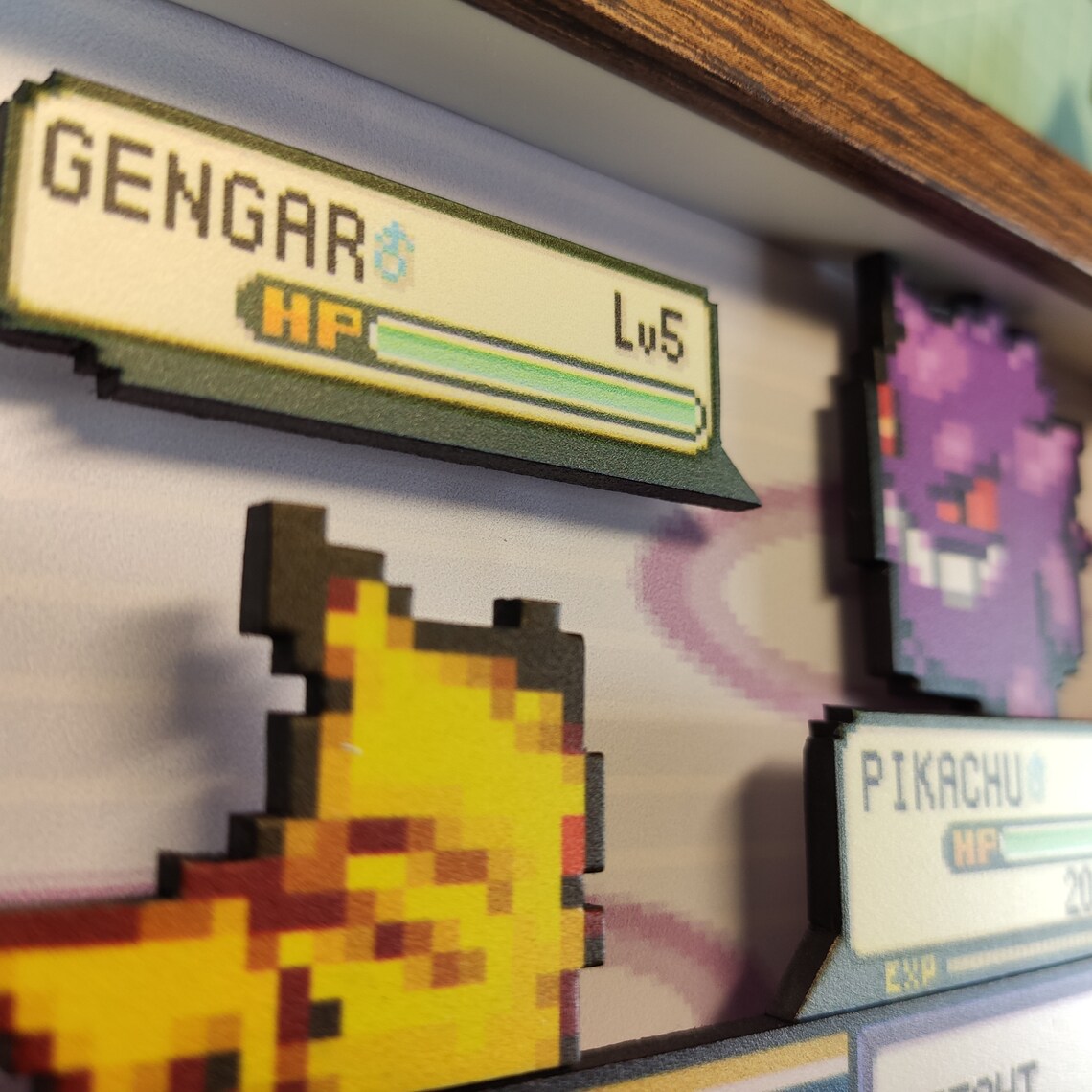 Pokemon Shadow Box Pikachu VS Gengar - Etsy