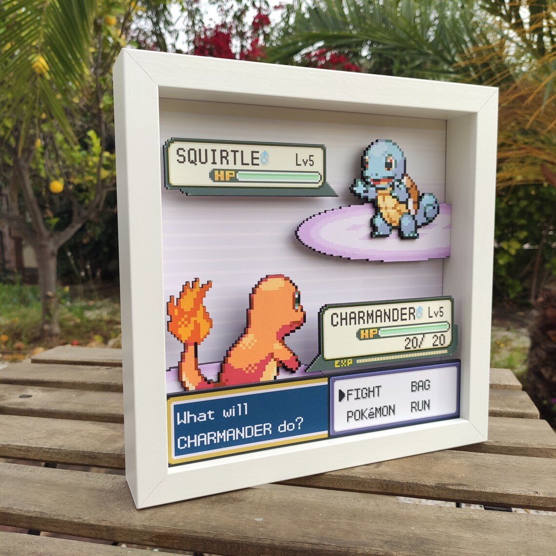 Pokemon Art Shadow Box With Charmander Nintendo Shadowbox | Etsy