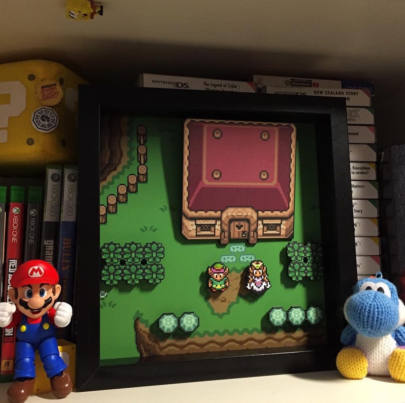 The Legend of Zelda Shadow Box Art Cute Romantic Zelda Wall - Etsy