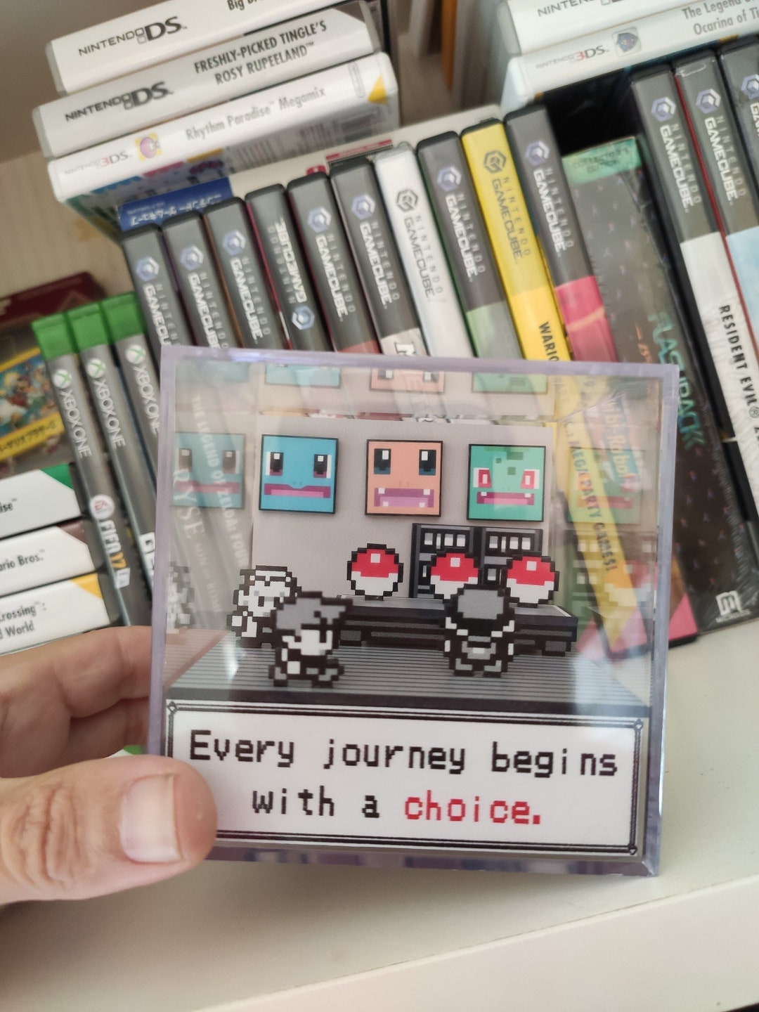 Pokemon Choose Red Blue Pokeballs Diorama Miniature Cube - Etsy