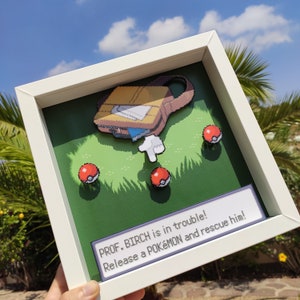 Pokemon Emerald Shadowbox Nintendo Gaming Wall Art - Etsy