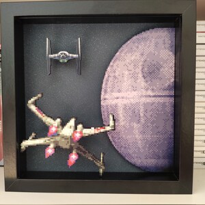 Star Wars Wall Art SNES Shadowbox With X-wing and Tie Fighter - Etsy