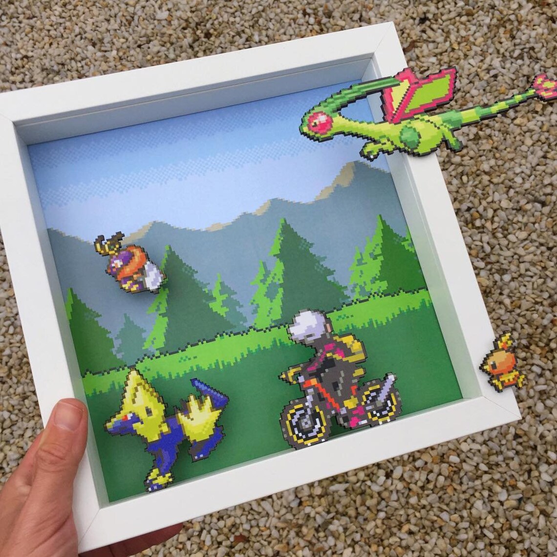 Pokemon Diorama 3D 25x25cm Game Boy GBA Pokemon | Etsy