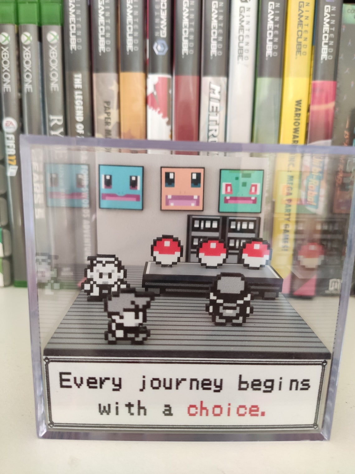 Pokemon Choose Red Blue Pokeballs Diorama Miniature Cube - Etsy