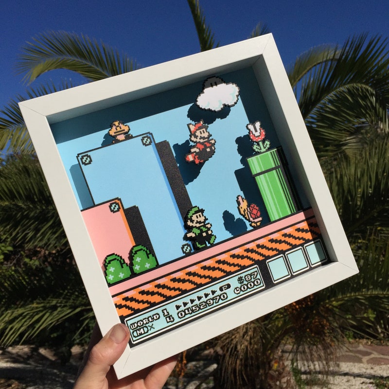 Mario Shadow Box - Etsy
