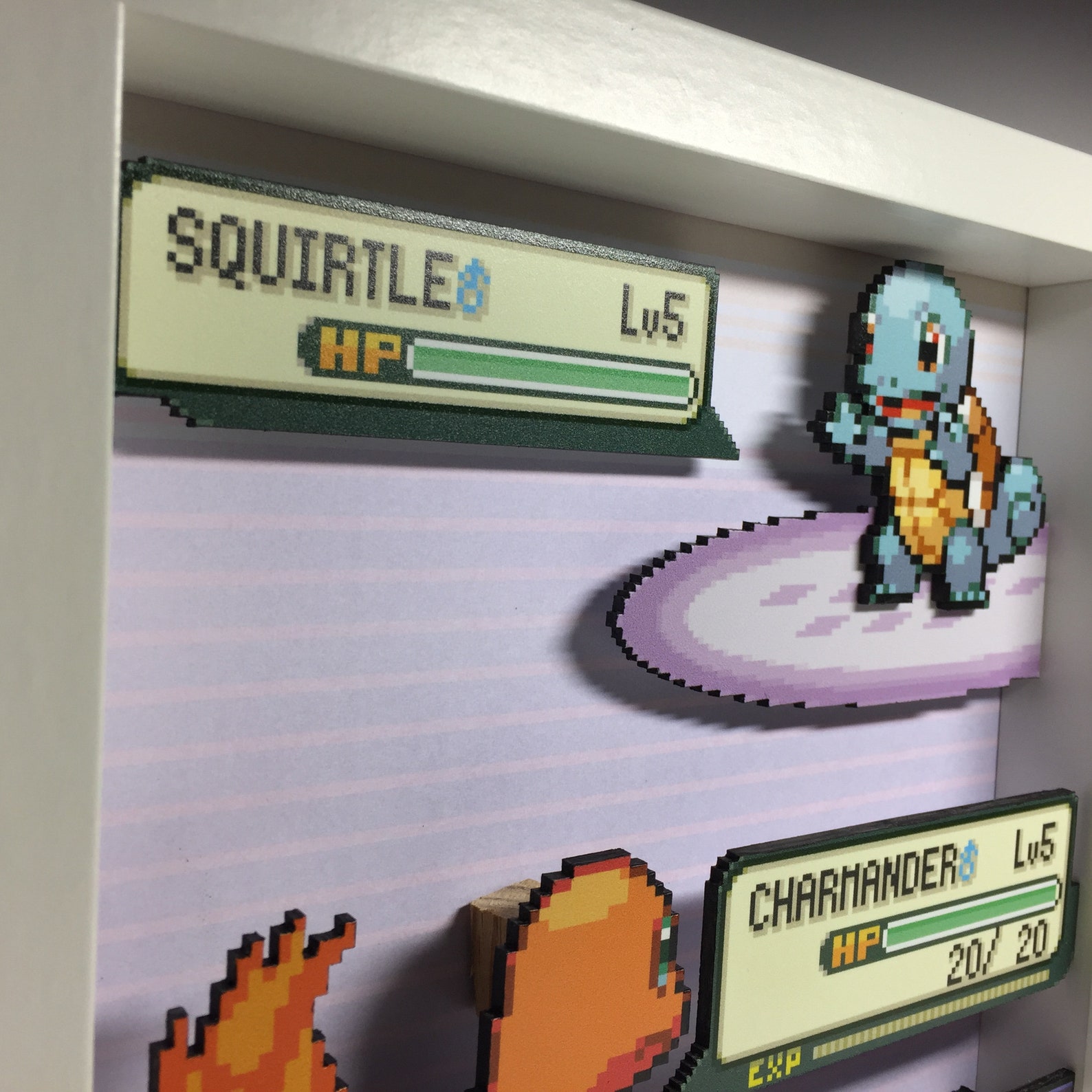 Pokemon Art Shadow Box With Charmander Nintendo Shadowbox - Etsy