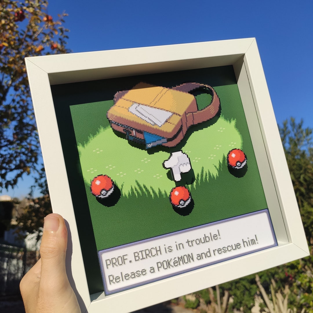 Pokemon Emerald Shadowbox Nintendo Gaming Wall Art - Etsy