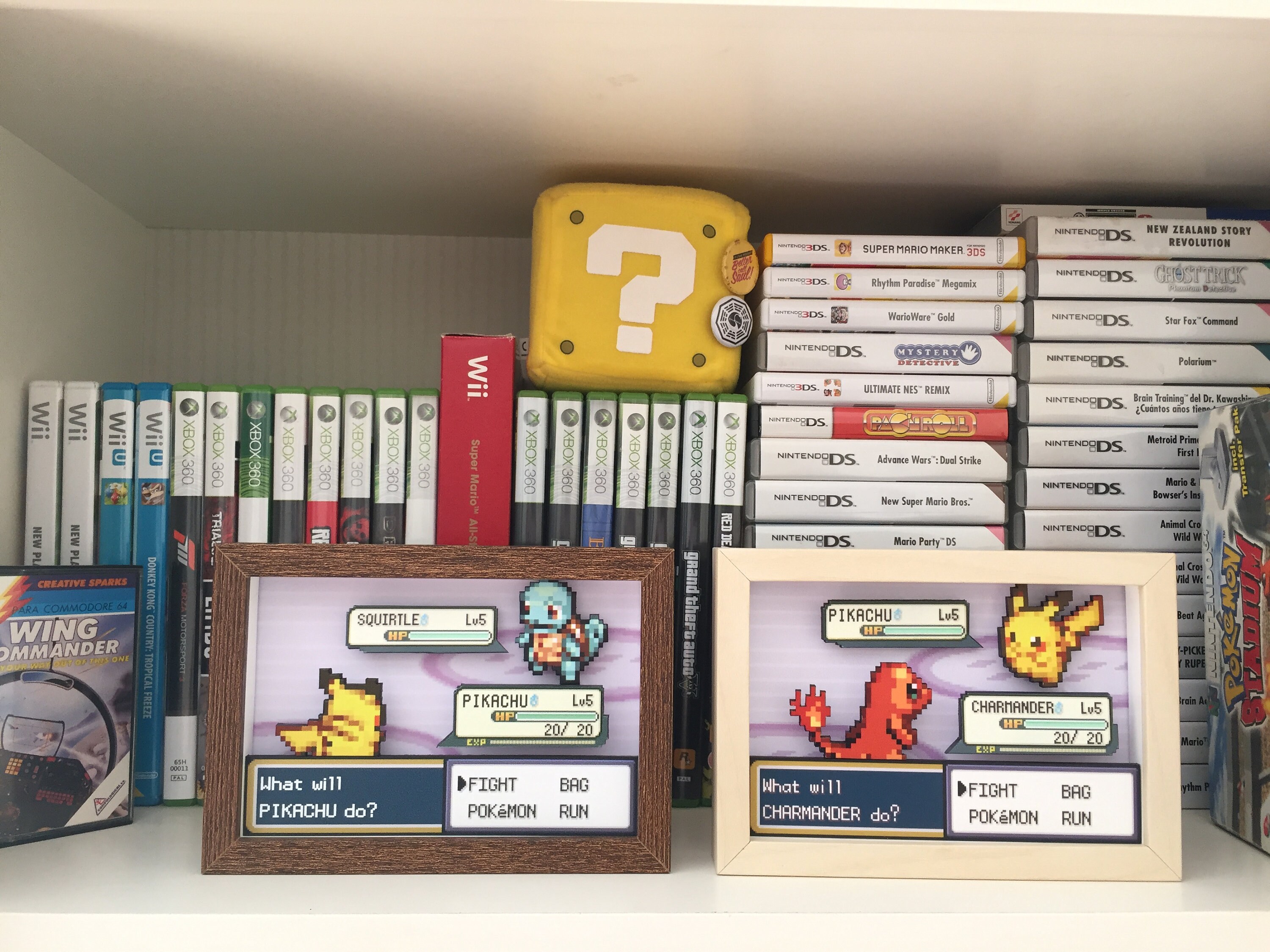 Pokemon Shadow Box Pikachu VS Squirtle for Your Gamer Desk | Etsy