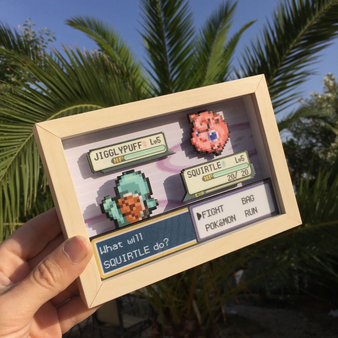 LAST UNIT Pokemon Shadow Box Gifts Jigglypuff VS Squirtle Mini Game ...