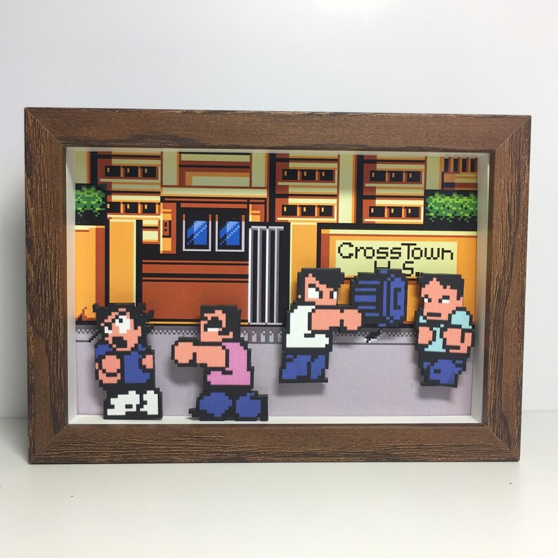 Street Gangs river City Ransom 3D Shadow Box 7x5 | Etsy