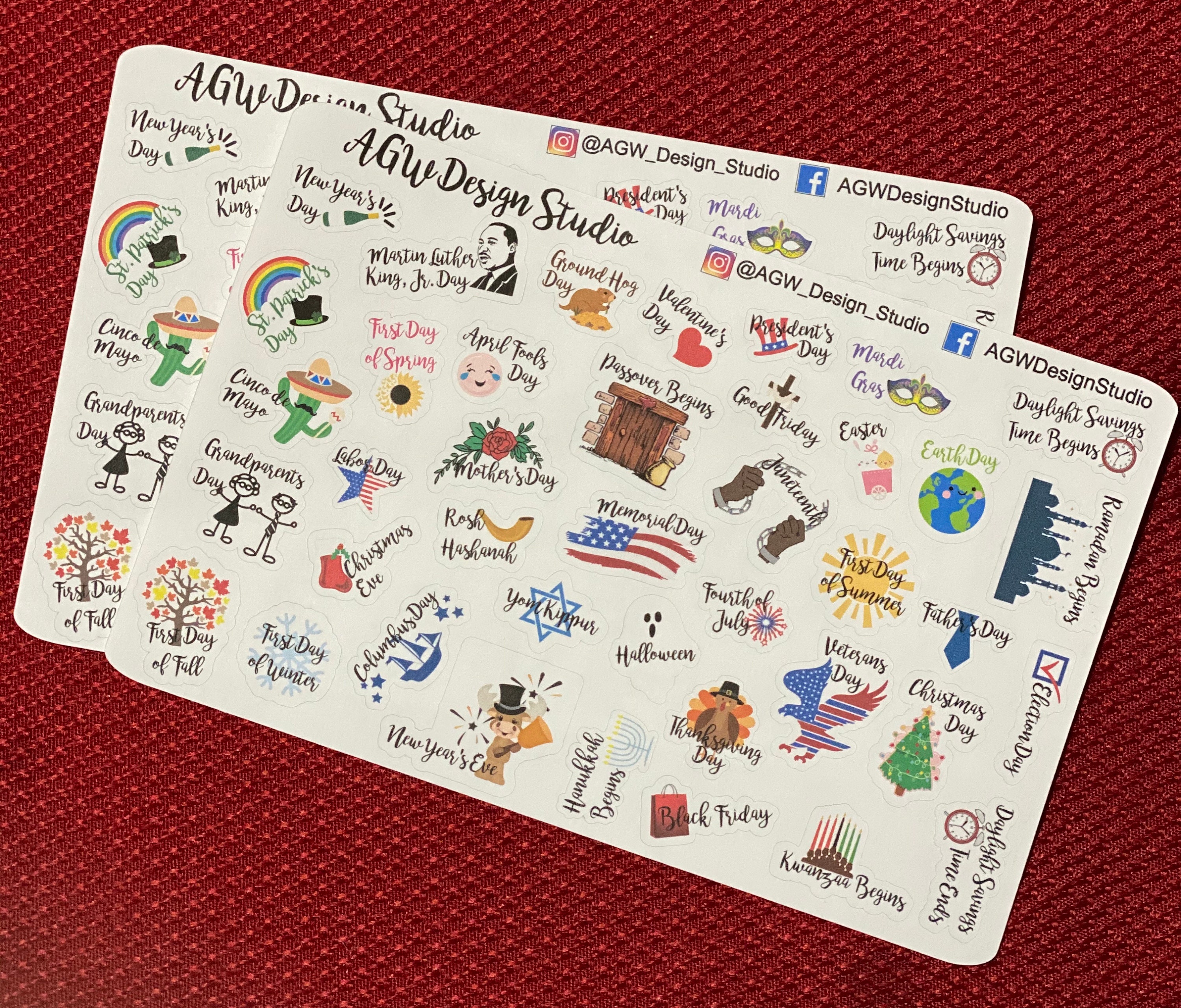 United States Holiday Stickers - Custom Made - Holidays - Bullet ...