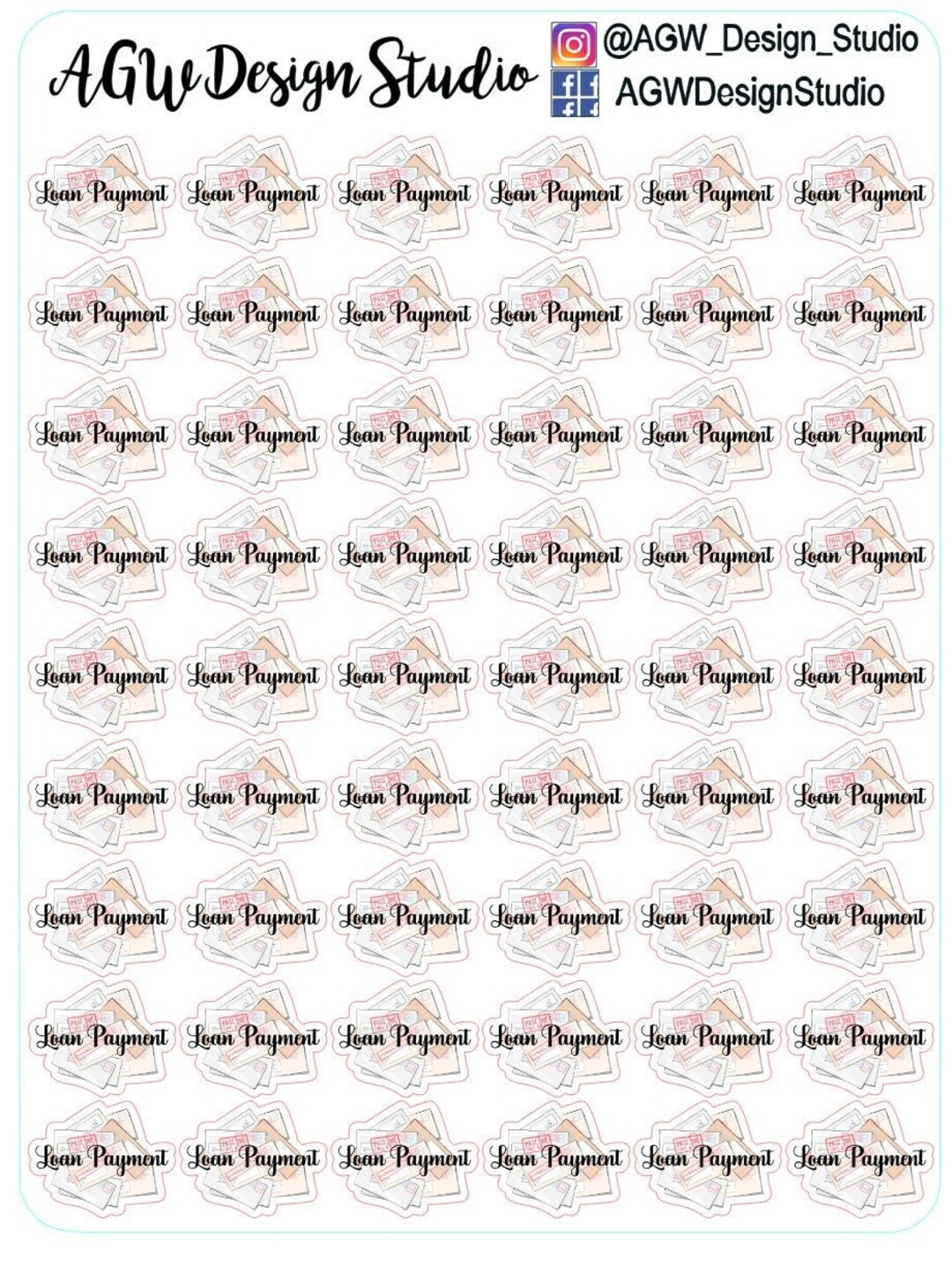 Loan Payment Planner Stickers Bullet Journal Stickers - Etsy