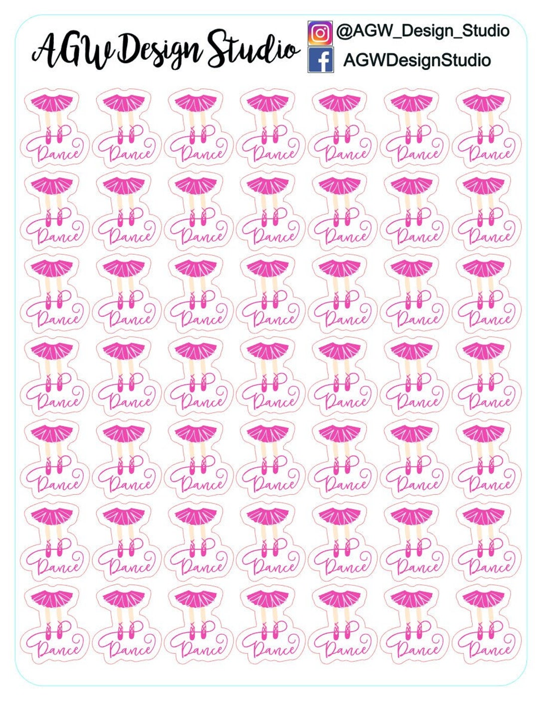 Dance Lesson Reminder - Custom Planner Stickers - Planner Stickers ...