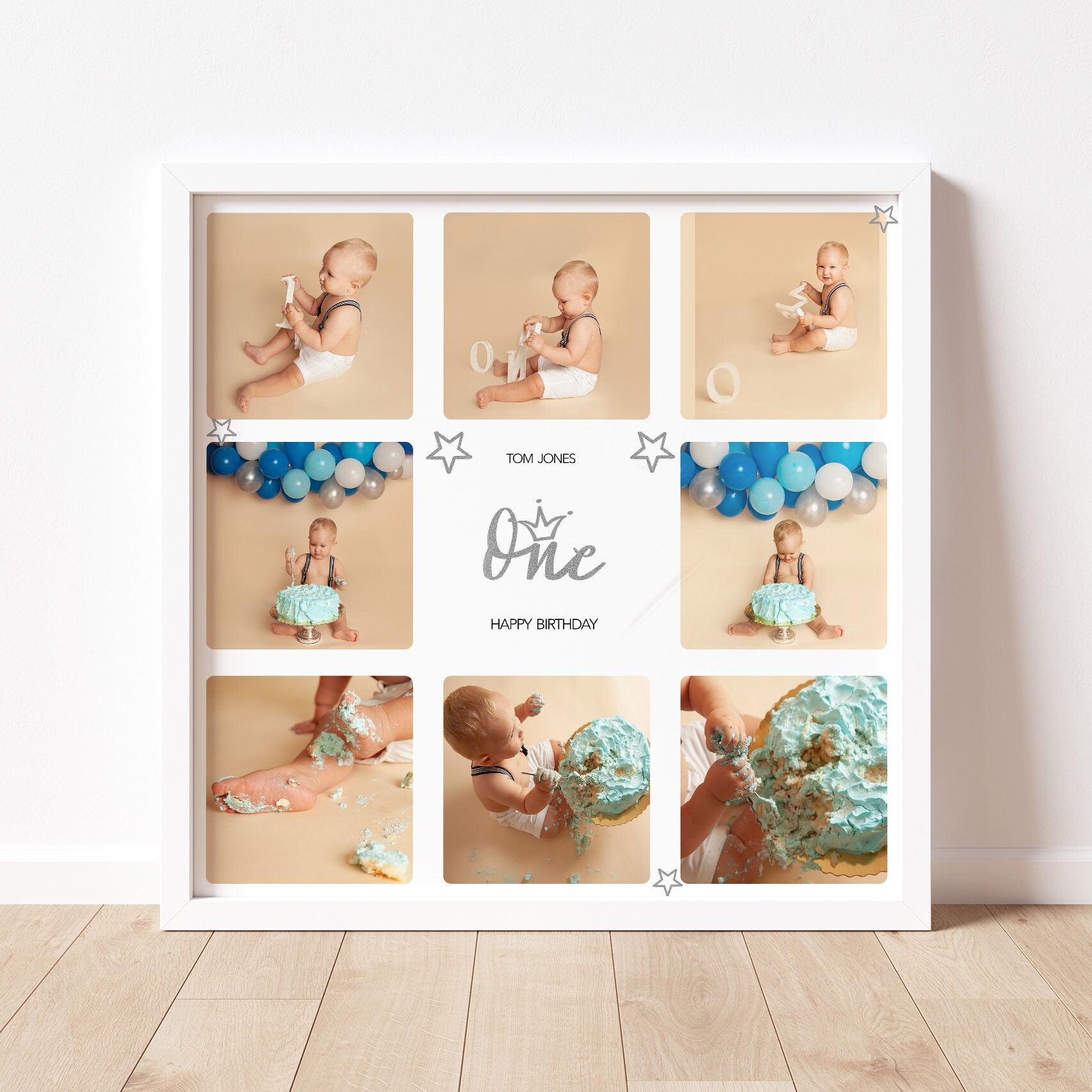 Cake Smash Collage Digital Template , Photoshop Digital Template ...