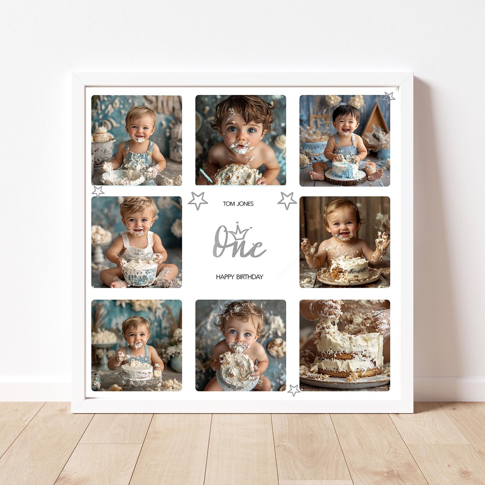 Cake Smash Collage Digital Template , Photoshop Digital Template ...