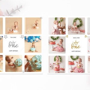 Cake Smash Collage Digital Template , Photoshop Digital Template ...