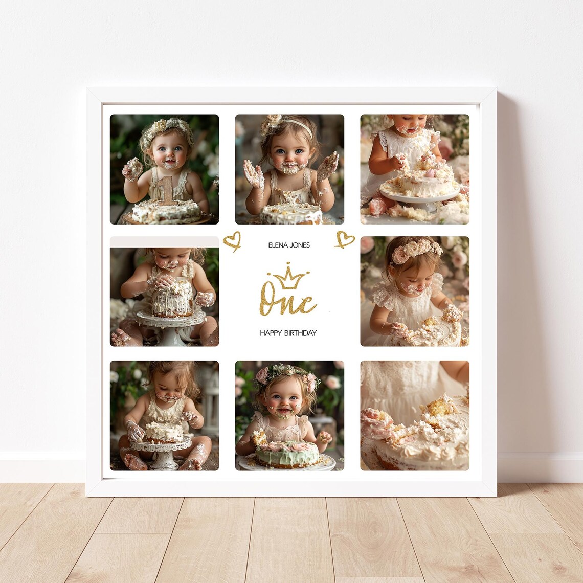 Cake Smash Collage Digital Template , Photoshop Digital Template ...