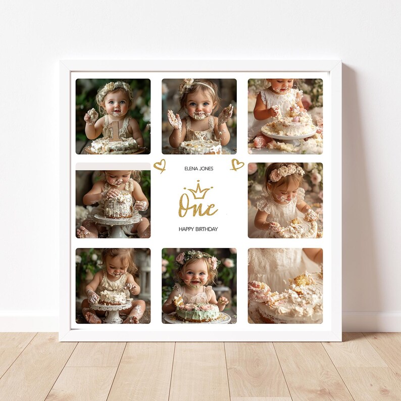 Cake Smash Collage Digital Template , Photoshop Digital Template ...