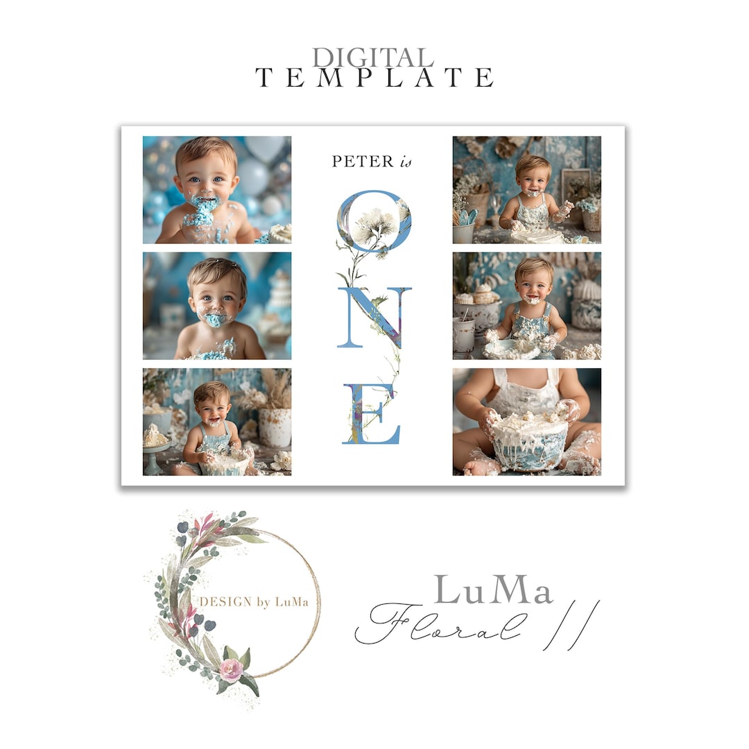 Cake Smash Template, Floral Template, Photoshop Template, Photoshop ...