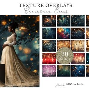Christmas Bokeh Digital Overlays, Photoshop Digital Overlays, Digital ...
