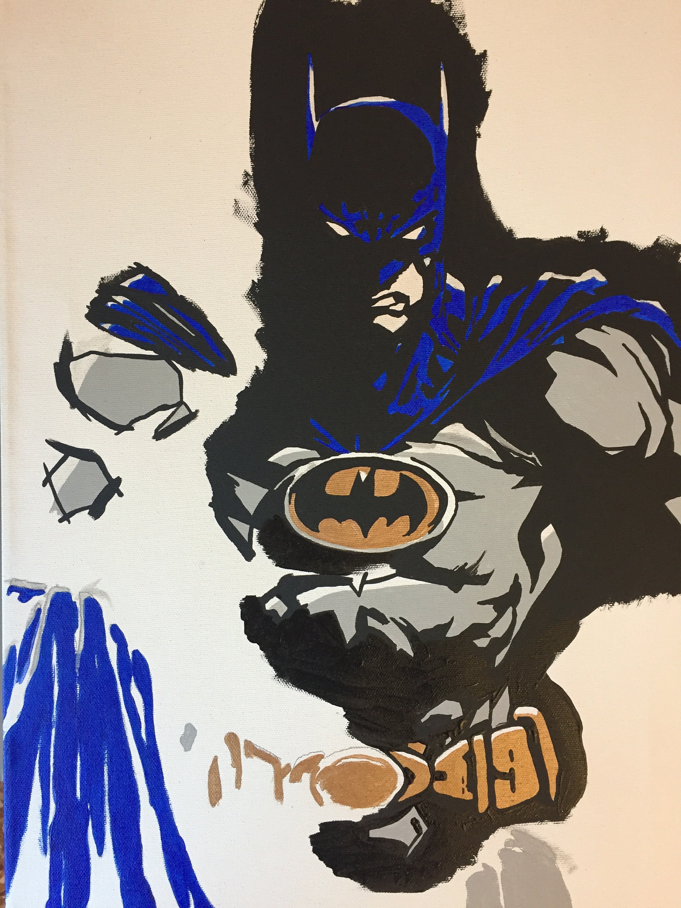 BATMAN the Dark Knight Modern Picture Hand Painted Pop Art Style ...