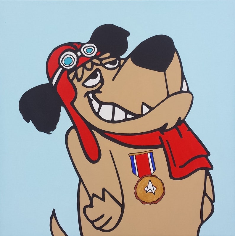 Muttley Wacky Races Dick Dastardly Modern Picture Hand Painted - Etsy