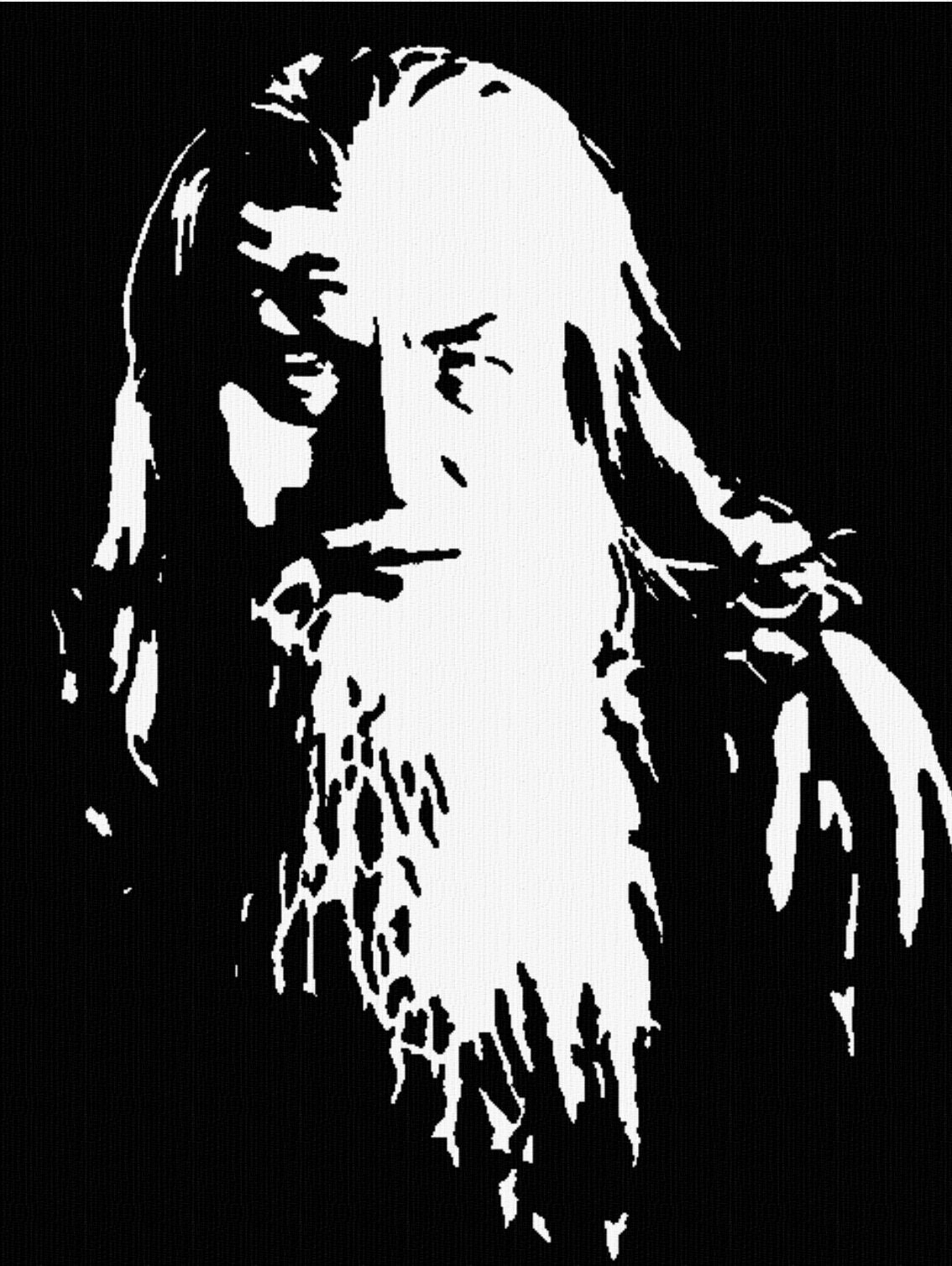 Gandalf the Hobbit the Lord of the Rings Modern Painting - Etsy