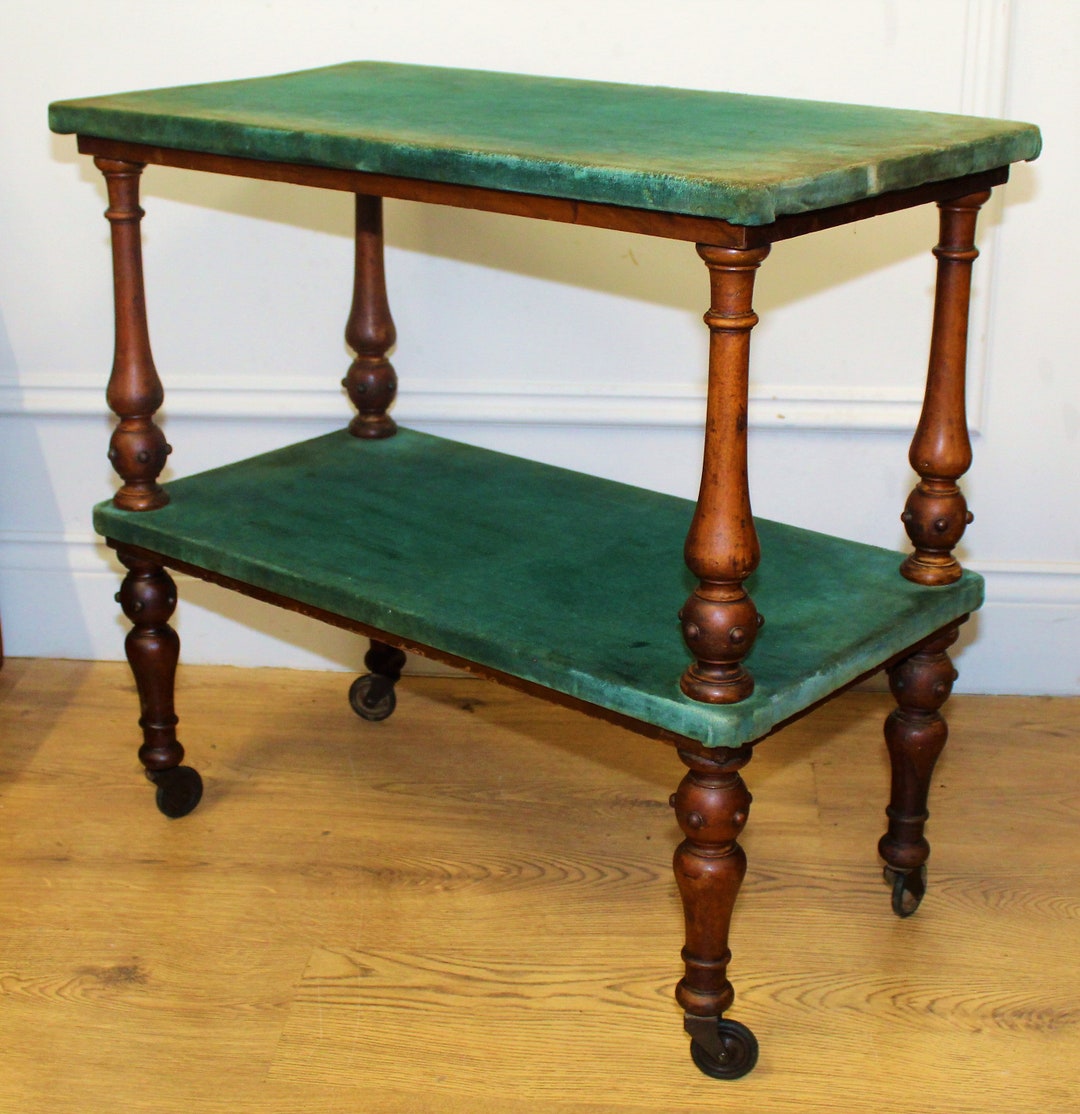 Oak Victorian Gothic Side Table Vintage Industrial Wooden Old Antique ...