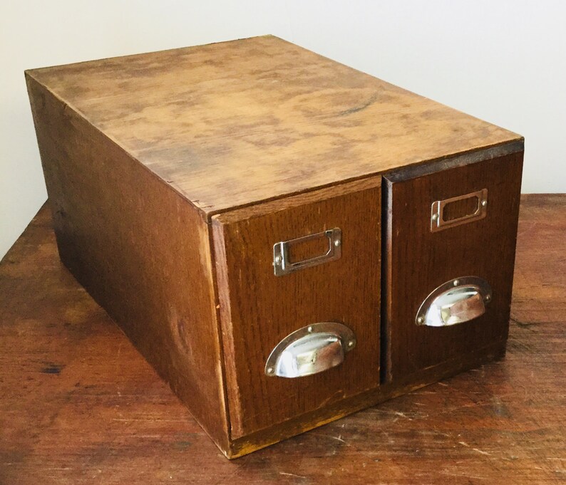1960s Two Draw Cabinet Card Index Holder Furniture Industrial | Etsy UK