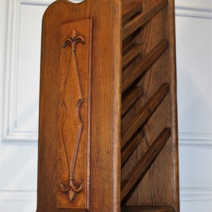 Arts and Crafts Oak Antique Newspaper Magazine Rack Cabinet Paper Desk ...