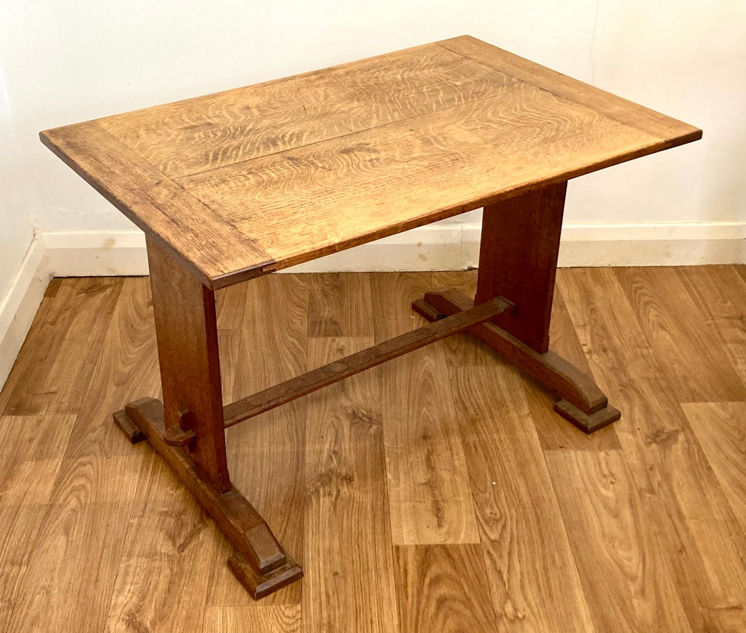 Arts and Crafts Oak Antique Side Wine Table Vintage Wooden Victorian ...