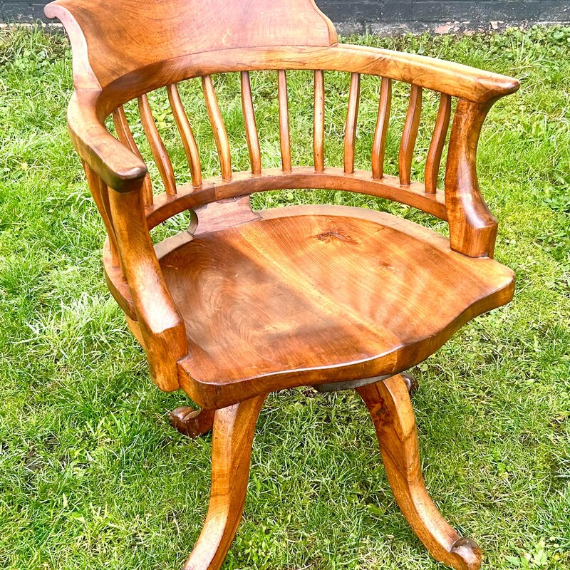 Wood Captain Chairs - Etsy UK