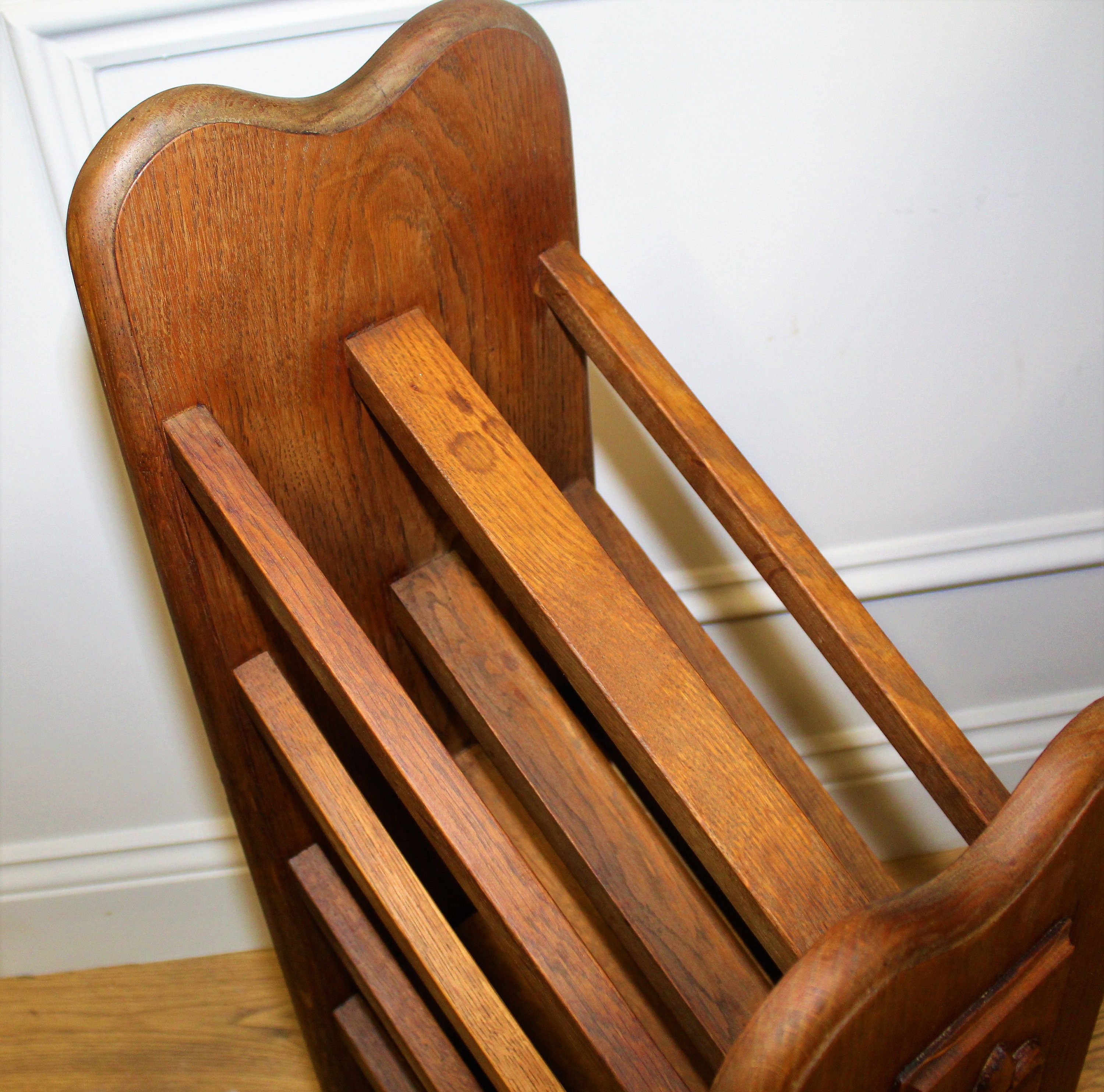 Arts and Crafts Oak Antique Newspaper Magazine Rack Cabinet - Etsy UK