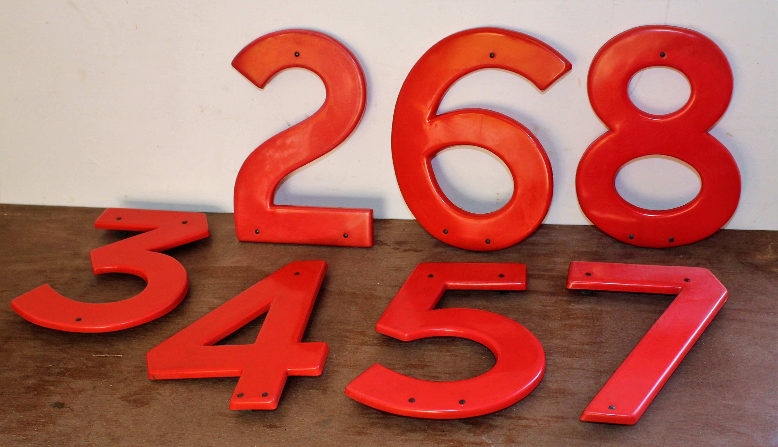 Vintage Plastic Cinema Numbers Advertising Decor Mancave House Kitchen ...