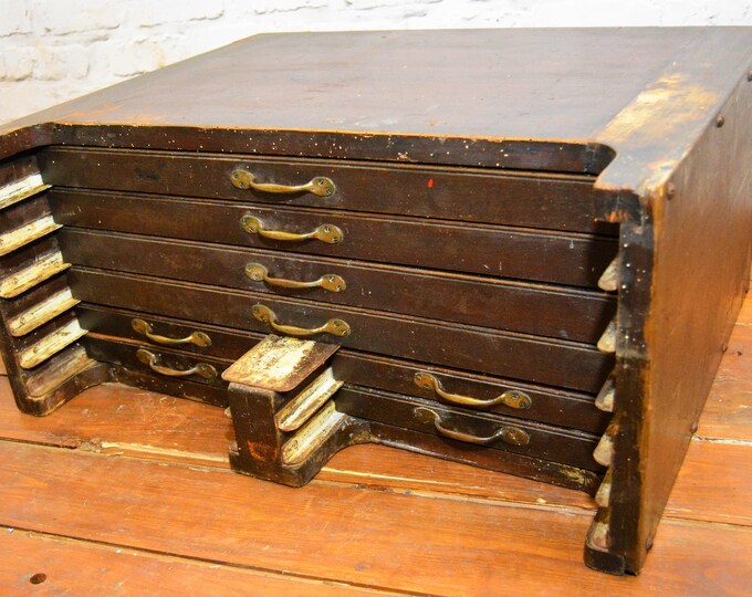 1920s Letter Press Cabinet Collectors Draw Apothecary Drawer - Etsy UK