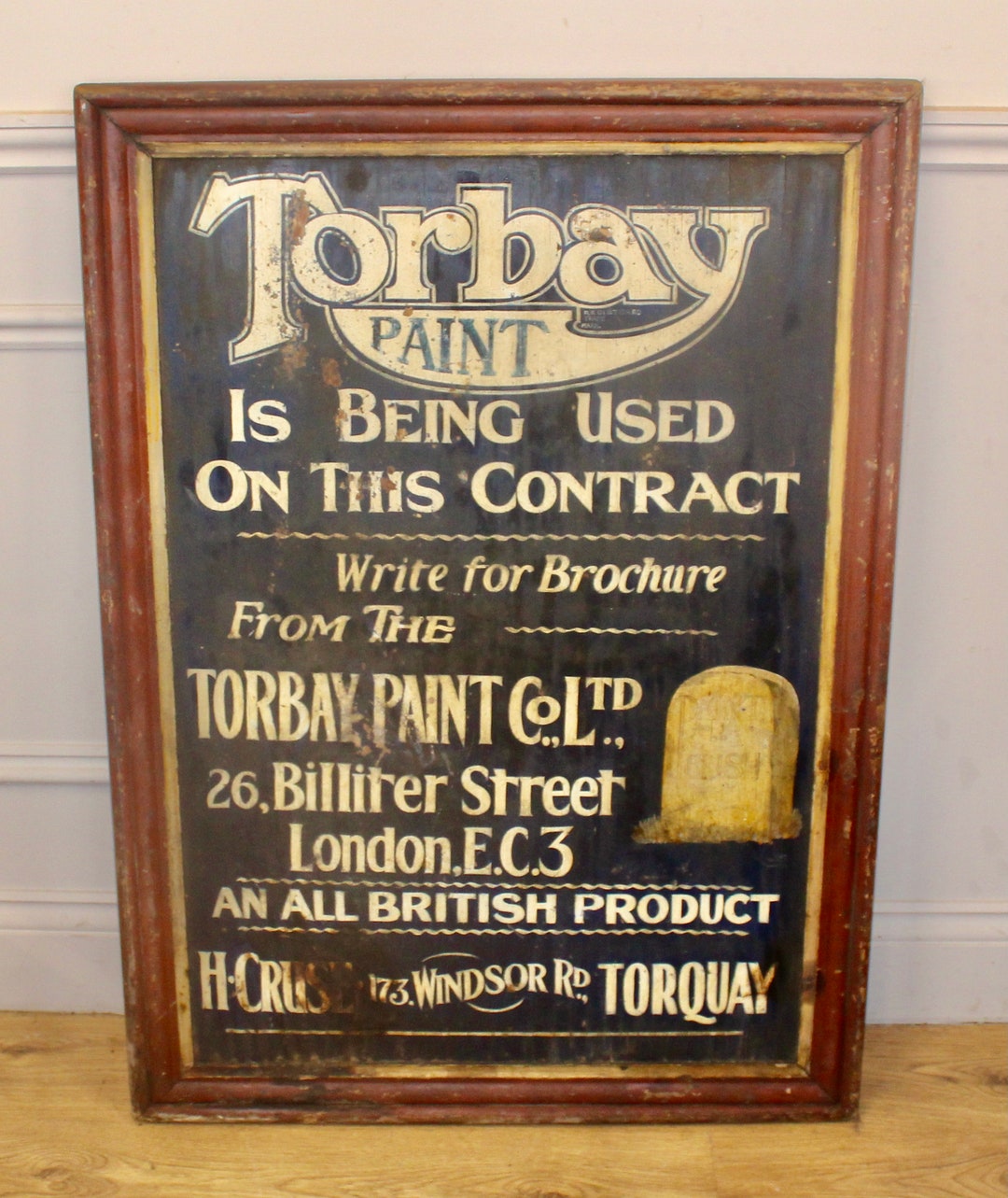 Torbay Paint Advertising Wooden Sign Vintage Retro Antique - Etsy