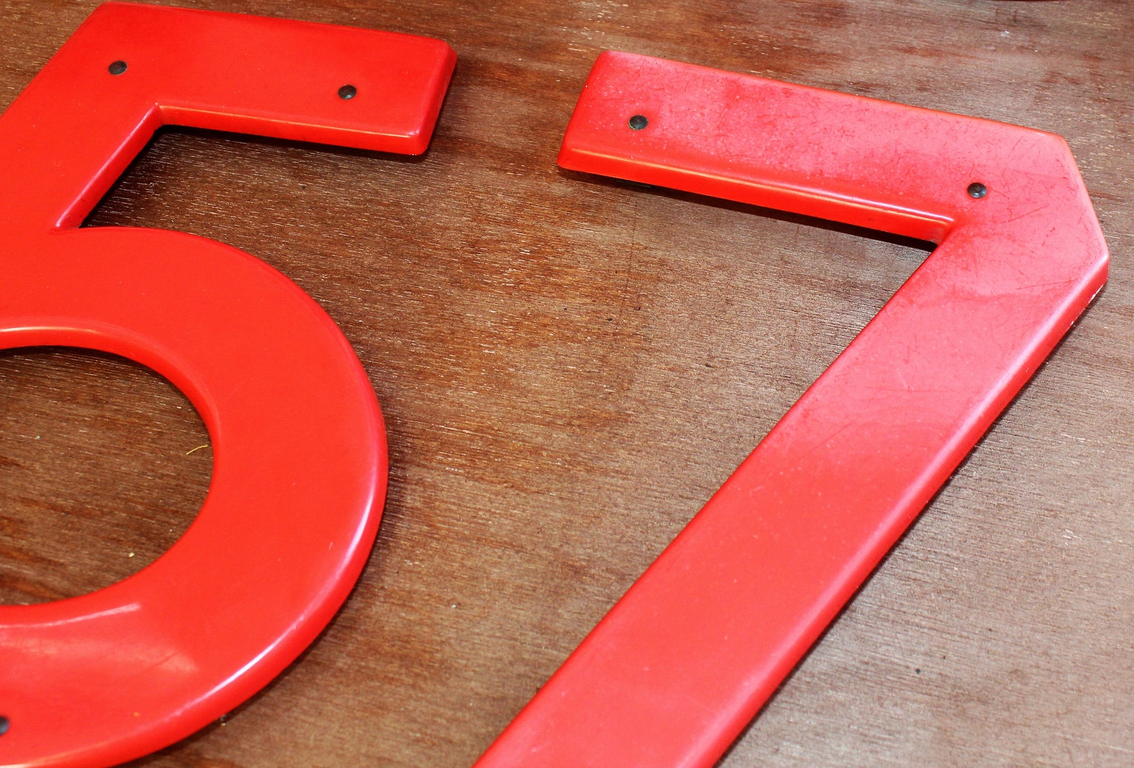 Vintage Plastic Cinema Numbers Advertising Decor Mancave House Kitchen ...