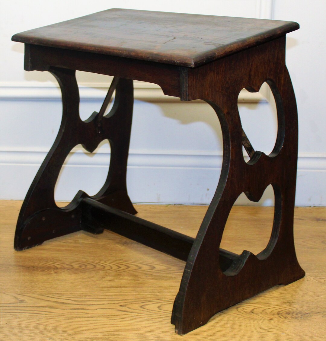 Victorian Gothic Antique Piano Organ Stool Vintage Wooden Seating Chair ...