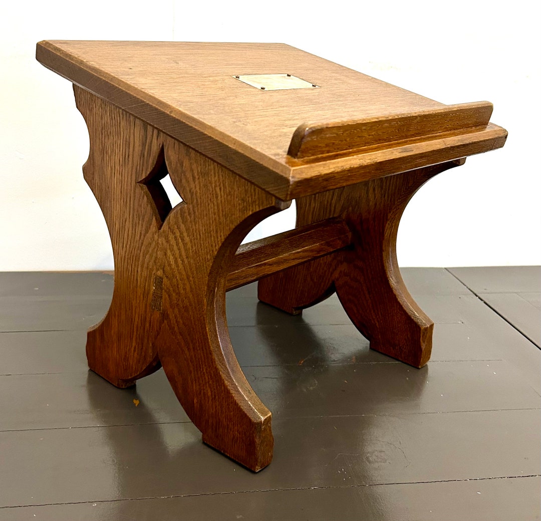 Vintage Oak Church Book Bible Stand Holder Antique Wooden Mid Century ...