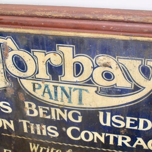 Torbay Paint Advertising Wooden Sign Vintage Retro Antique Industrial ...
